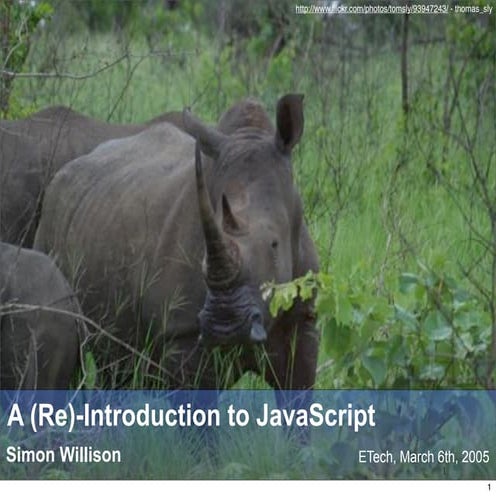 A Re Introduction To Javascript Ppt