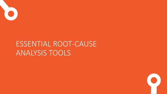 Root Cause Analysis - RCA Training Module | PDF