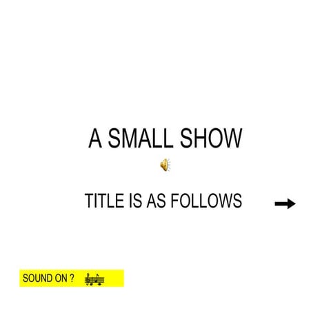 A Small Show | PPS | Contemporary Hits/Pop/Top 40 | Music