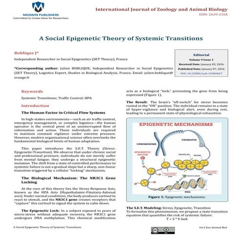 A Social Epigenetic Theory of Systemic Transitions | PDF