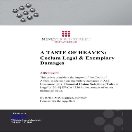Exemplary Damages Article | PPTX