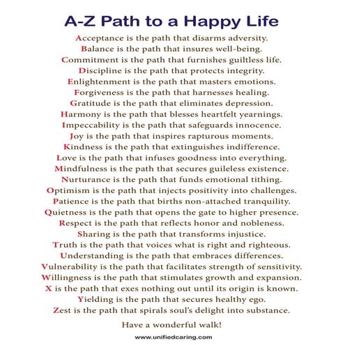 A-Z Path to a Happy Life | PDF