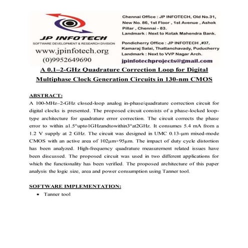 A 0.1–2-GHz Quadrature Correction Loop for Digital Multiphase Clock ...
