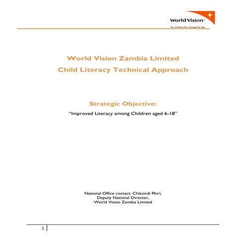 Child Literacy Technical Approach | PDF