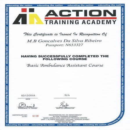 BAA Certificate | PDF