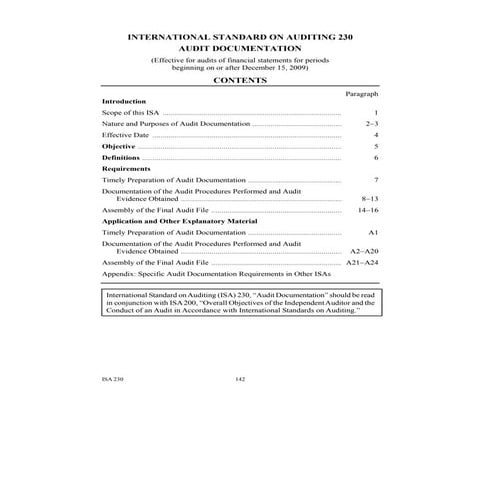 A011 2010-iaasb-handbook-isa-230 | PDF