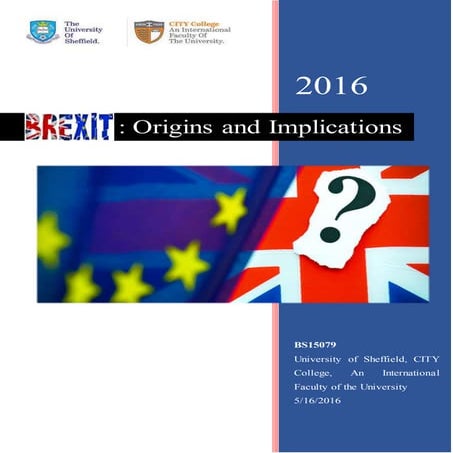 Brexit_ Origins and Implications | PDF