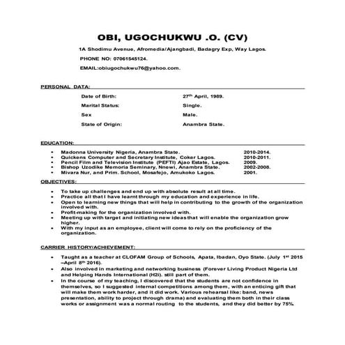 Teacher - Fully Editable ATS Resume Template.docx