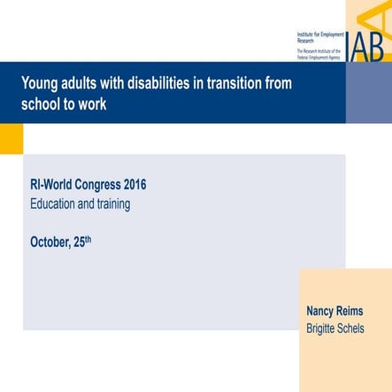 Disability and employment | PPTX