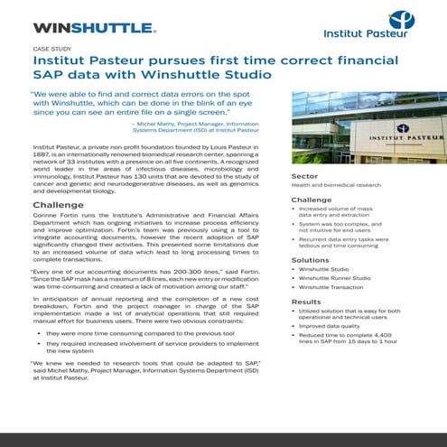 Winshuttle-Institut-Pasteur-casestudy-EN | PDF