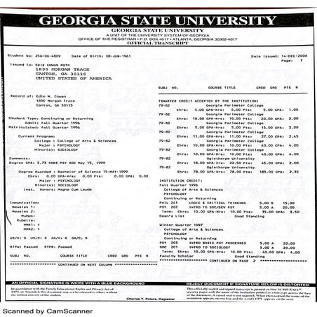 Roth GA State transcripts | PDF