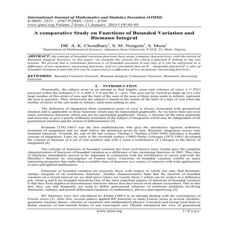 International Journal of Mathematics and Statistics Invention (IJMSI) | PDF