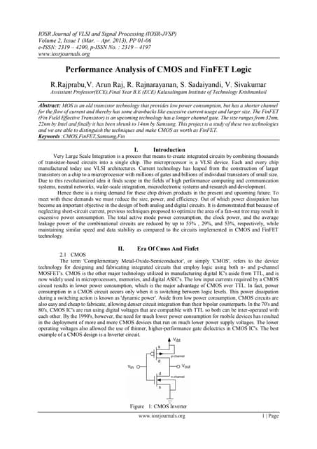 MOSFET Scaling and its effect on Physical Design | PPT
