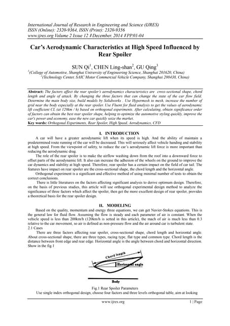 Aerodynamics on car | PPT | Physics | Science