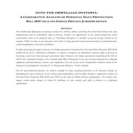 Paper on Data Protection and Digital Privacy | DOCX