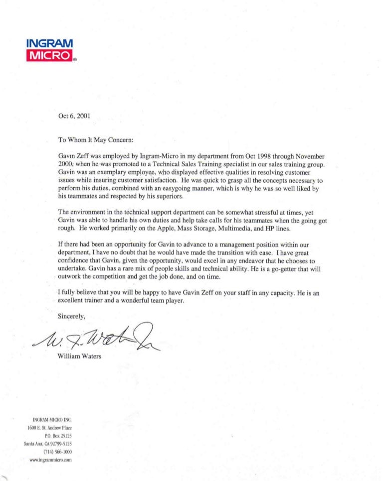 Reference Letters Reference Letters