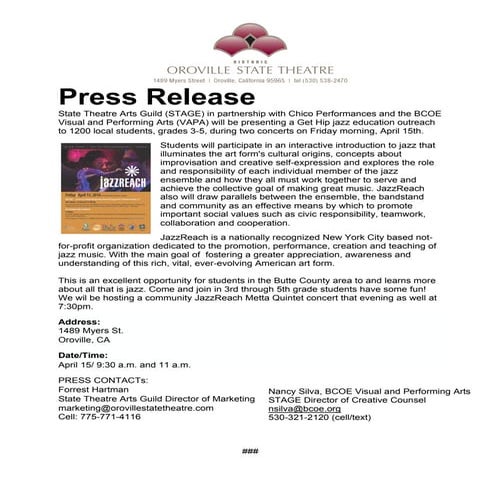 high school concert program | DOC