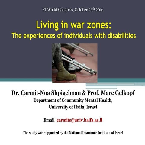 RIWC_PARA_A028 Disabled People's experience of War Zones | PDF