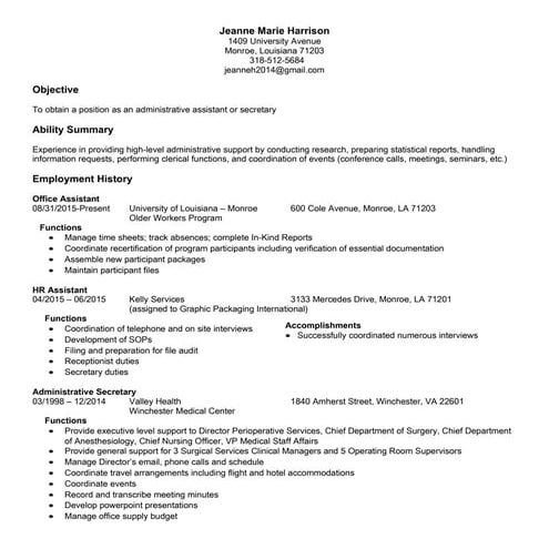 Vickie bowen reed resume | PPTX