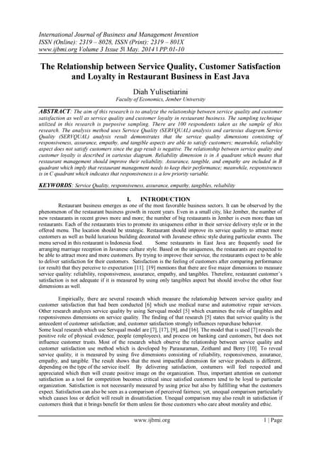 Chapter 1 thesis Customer Satisfaction | DOCX | Consumer Issues | Business