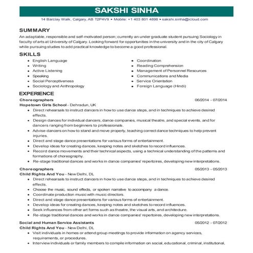 SAKSHI Resume 1 (2) | PDF