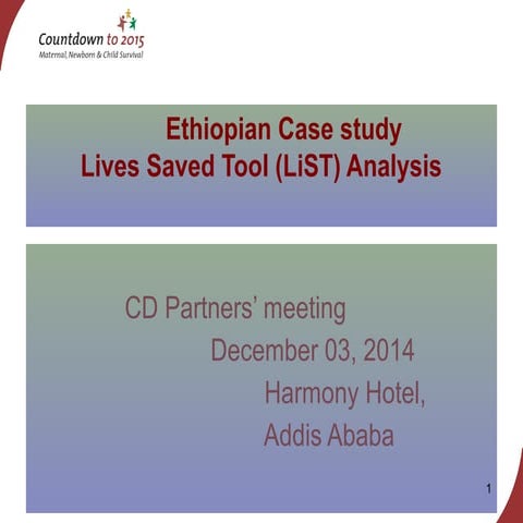 Lives Saved Tool (LiST) Analysis PPt | PPT
