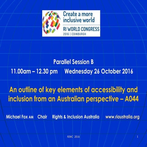 RIWC_PARA_A044 Australia Rights & Inclusion | PPT | Houses | Real Estate