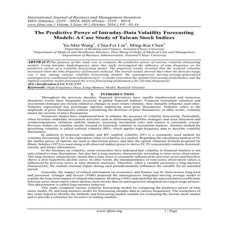 The Predictive Power Of Intraday Data Volatility Forecasting Models A