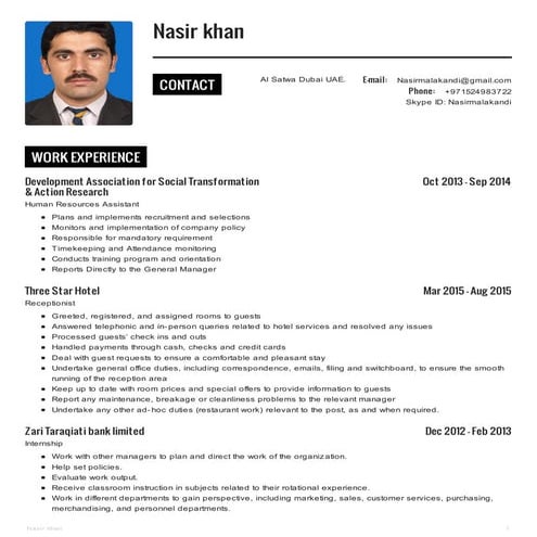 Nasir Management CV | PDF