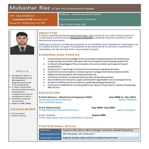 Mubashar BTech CV (1) | DOCX