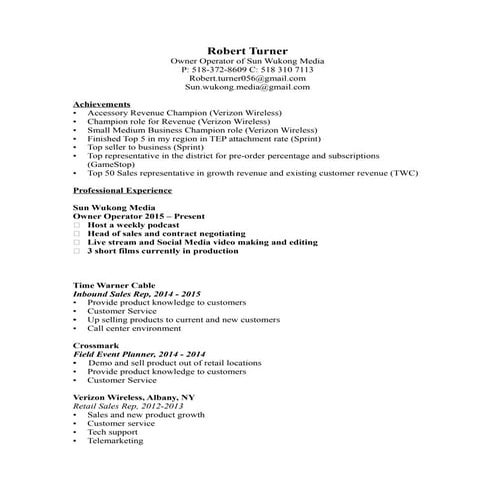Bayer Mike Resume 1208 | DOC
