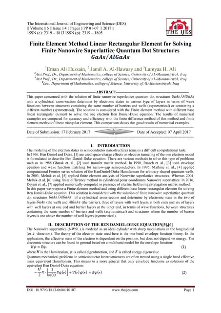 Finite Element Method Linear Rectangular Element For Solving Finite Nanowire Superlattice
