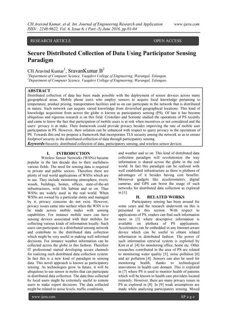 Secure Distributed Collection Of Data Using Participator Sensing 9228