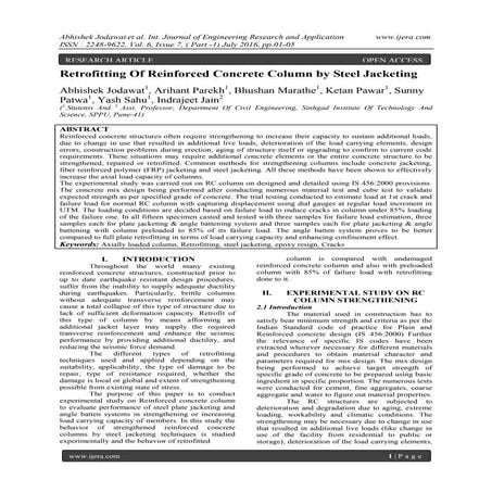 Retrofitting Of Reinforced Concrete Column by Steel Jacketing | PDF