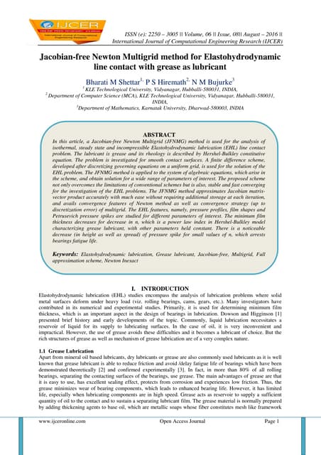 Jacobian Free Newton Multigrid Method For Elastohydrodynamic Line