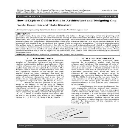 How toExplore Golden Ratio in Architecture and Designing City | PDF