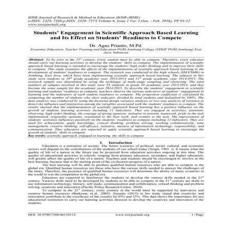 EXAMINING THE IMPACT OF LEARNING ENVIRONMENT ON STUDENTS ENGAGEMENT IN SENIOR HIGH SCHOOL | PPTX