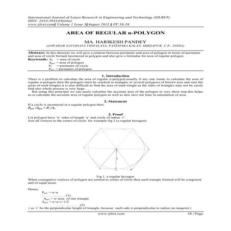 AREA OF REGULAR n-POLYGON | PDF