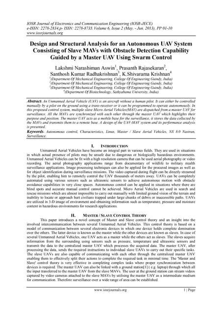UAV PROJECT FINAL..Design and analysis of unmanned aerial vehicle | PPT