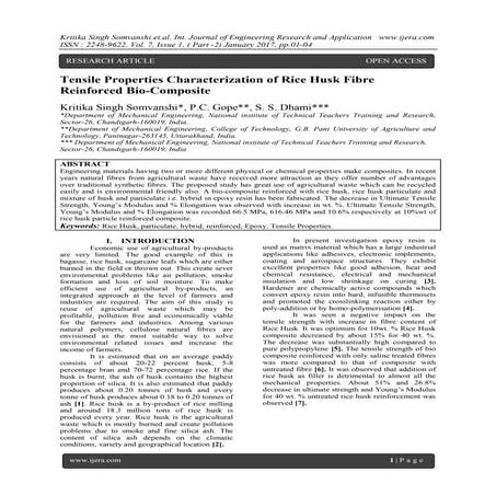 Tensile Properties Characterization of Rice Husk Fibre Reinforced Bio ...