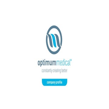 Optimum Medical - Company Profile 2016 (9) (1) | PDF | Healthcare ...