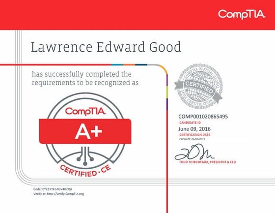 CompTIA A+ ce certificate | PPT