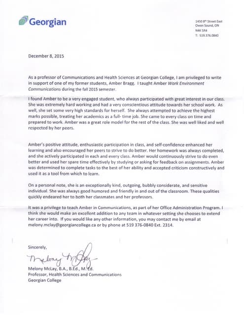 Unnofficial Transcript- Amber Bragg | PPT