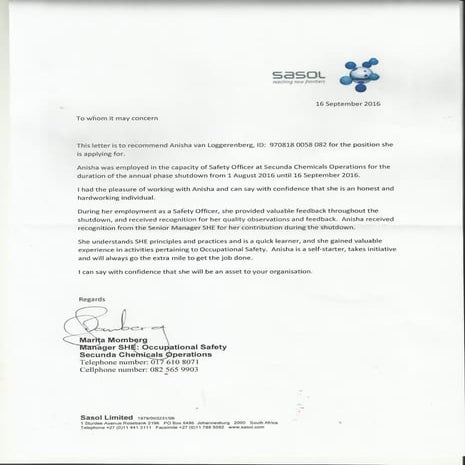 Letter of Service. | PDF