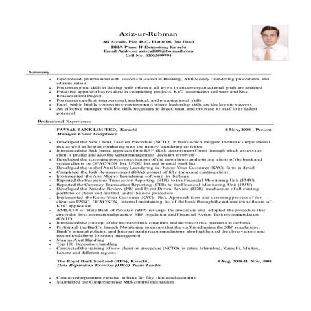Aziz ur Rehman Resume-Update | DOCX
