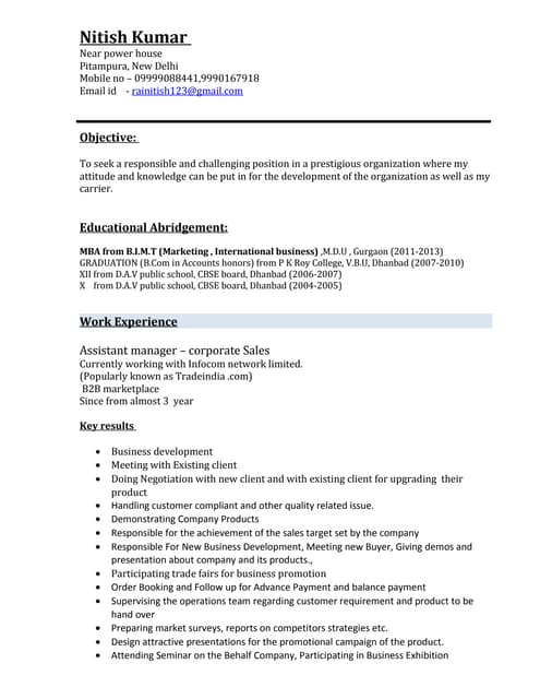 Resume for Store incharge | PDF