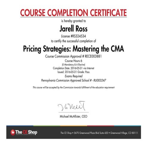 Mastering the CMA | PDF