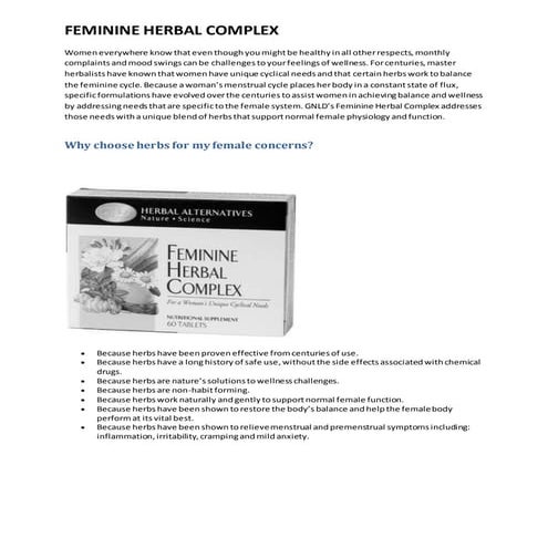 FEMININE HERBAL COMPLEX | DOCX