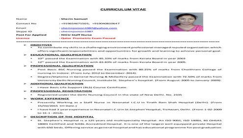 CV# RN [DHA]1 | PDF