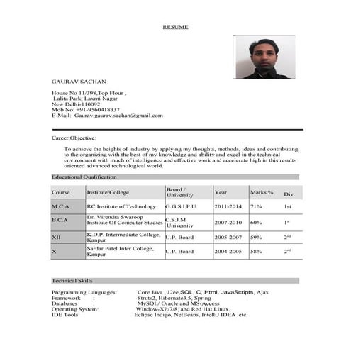 GAURAV_RESUME[1] | PDF